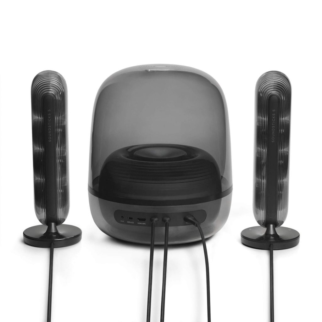 Harman Kardon SoundSticks 5: Kult-Design mit 3-Wege-Satelliten, Ambient ...